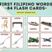 First Filipino Words (84 Cards) Flashcards - Tagalog Flashcards With ...