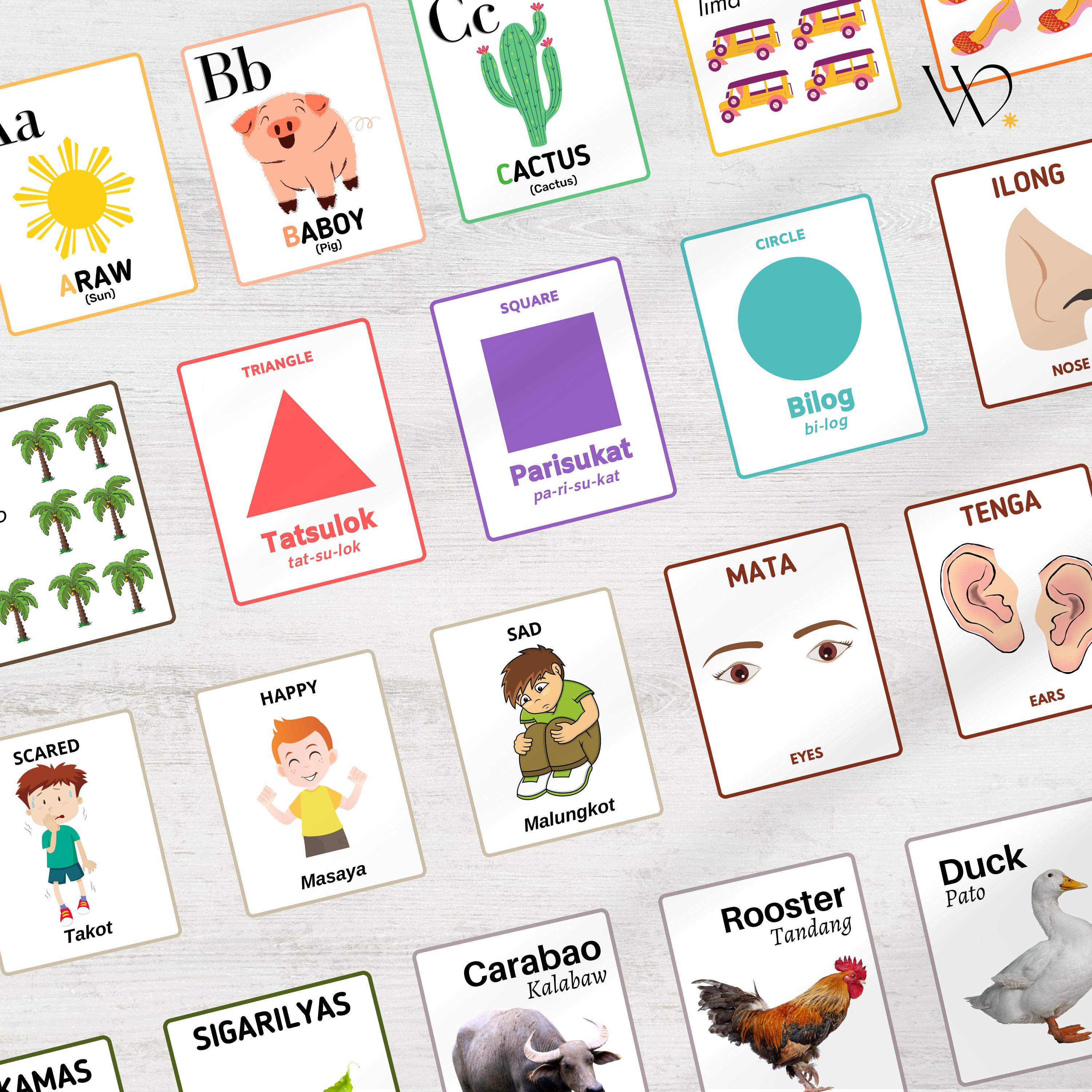 Filipino Flashcards Mega Bundle (200+ Cards) | Tagalog-english ...