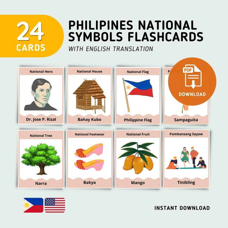 National Symbols of the Philippines Flashcards | Filipino Culture ...