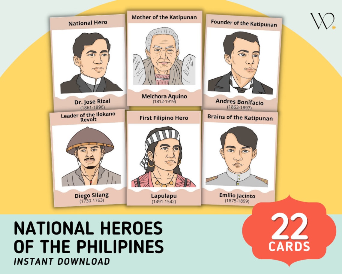 Pambansang Bayani Ng Pilipinas (22 Cards) Flashcards - National Heroes ...