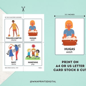 First Hiligaynon Words Flashcards (72 Cards) With English Translation ...