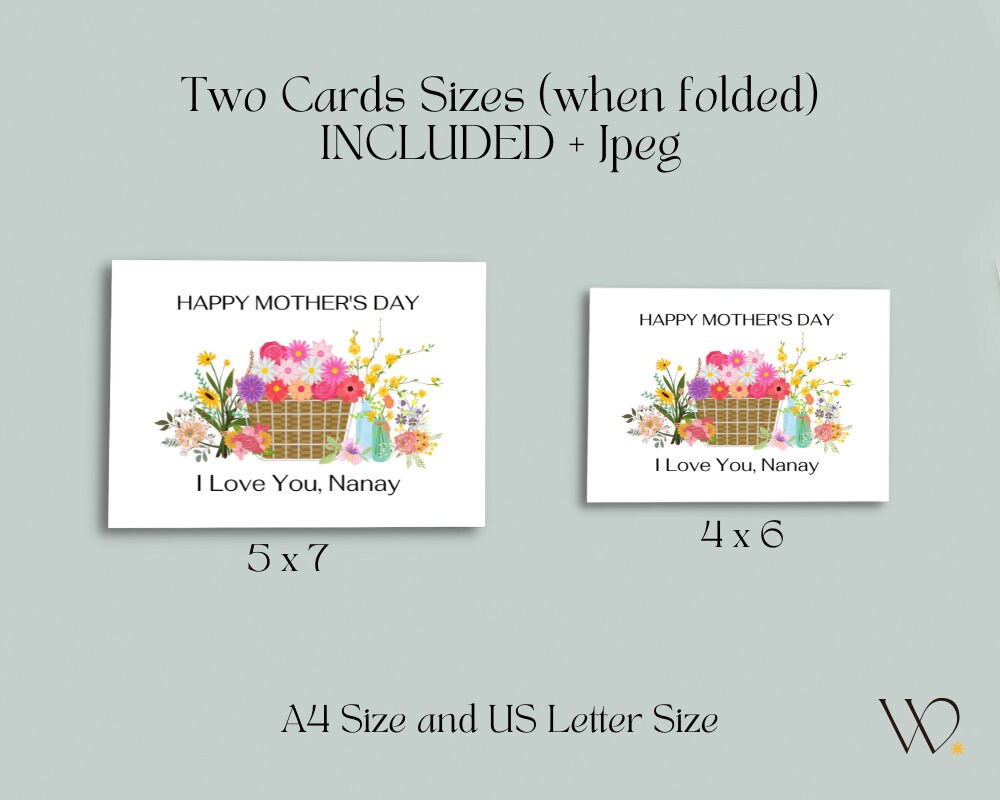 Happy Mother's Day Nanay Greeting Card Printable - Mother's Day Card ...