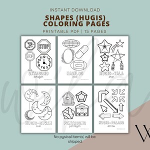 Filipino Shapes Coloring Pages 15 Printable PDF | Shapes (hugis ...