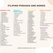 Essential Filipino Phrases 110 Cards Flashcards - Filipino W/ English ...