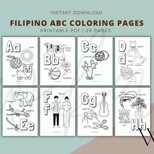Filipino ABC Coloring Pages 29 Printable PDF Filipino ABC Coloring Book ...