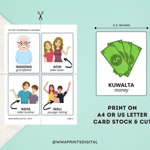 First Kapampangan Words Flashcards (72 Cards) W/ English Translation ...