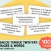 Tagalog Tongue Twisters Flashcards (100+ Cards) | Tagalog Phrases and ...