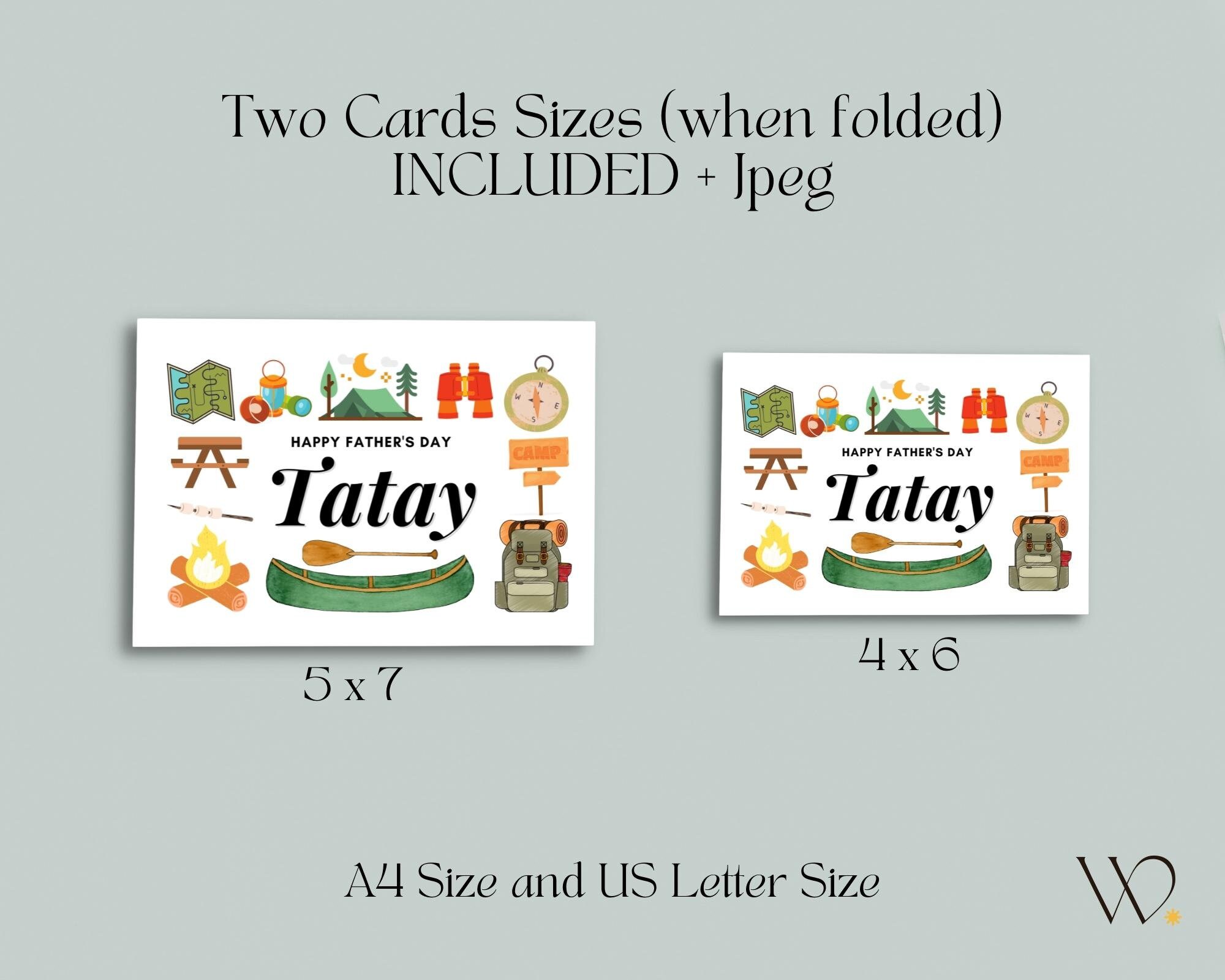 Happy Father's Day Tatay Greeting Card Printable | Etsy