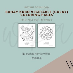 Vegetables Coloring Pages (19 Pages) Printable PDF | Bahay Kubo ...