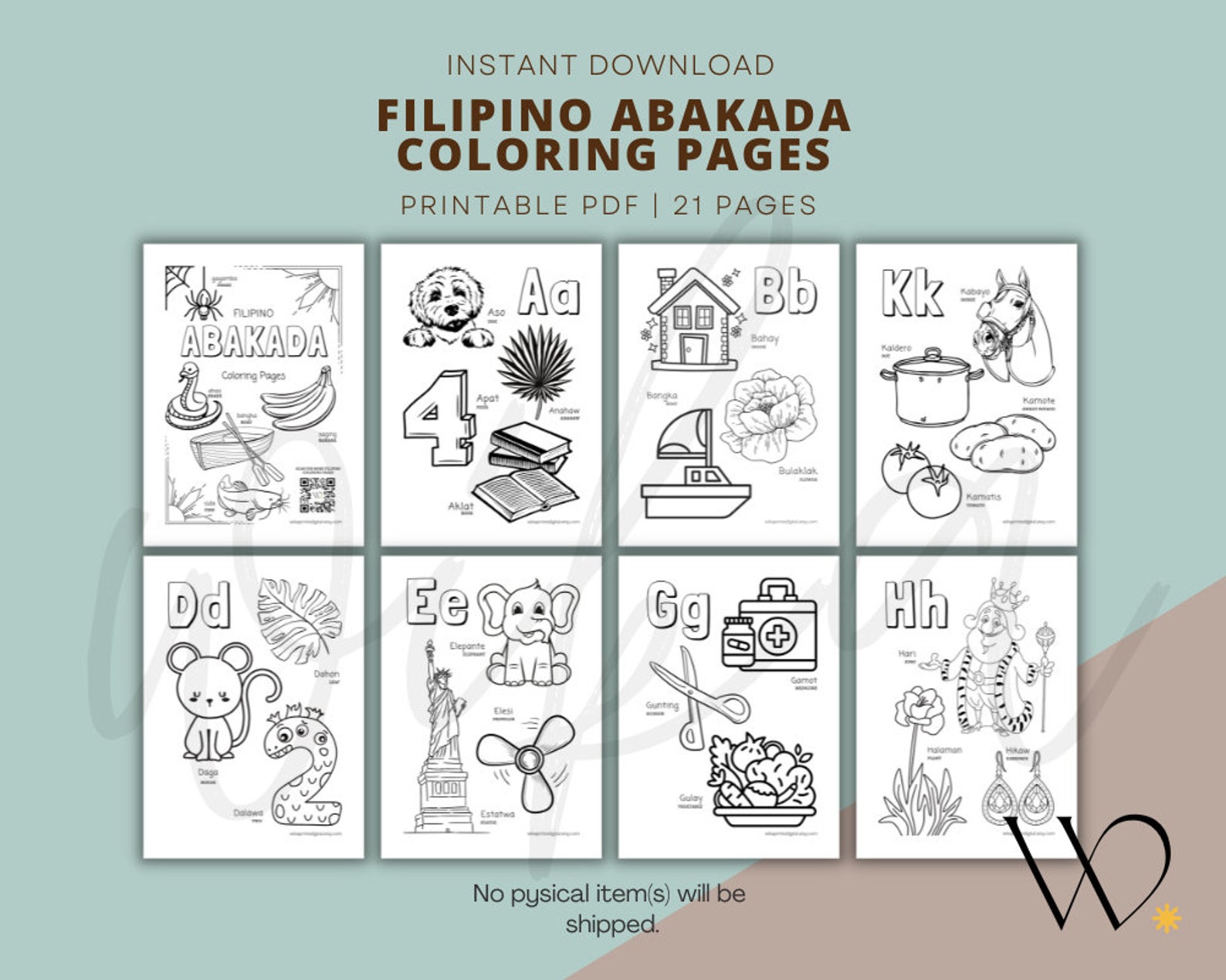 Filipino Abakada Coloring Pages 21 Printable PDF | Filipino ABC ...