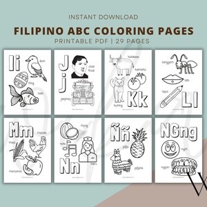 Filipino ABC Coloring Pages 29 Printable PDF Filipino ABC Coloring Book ...