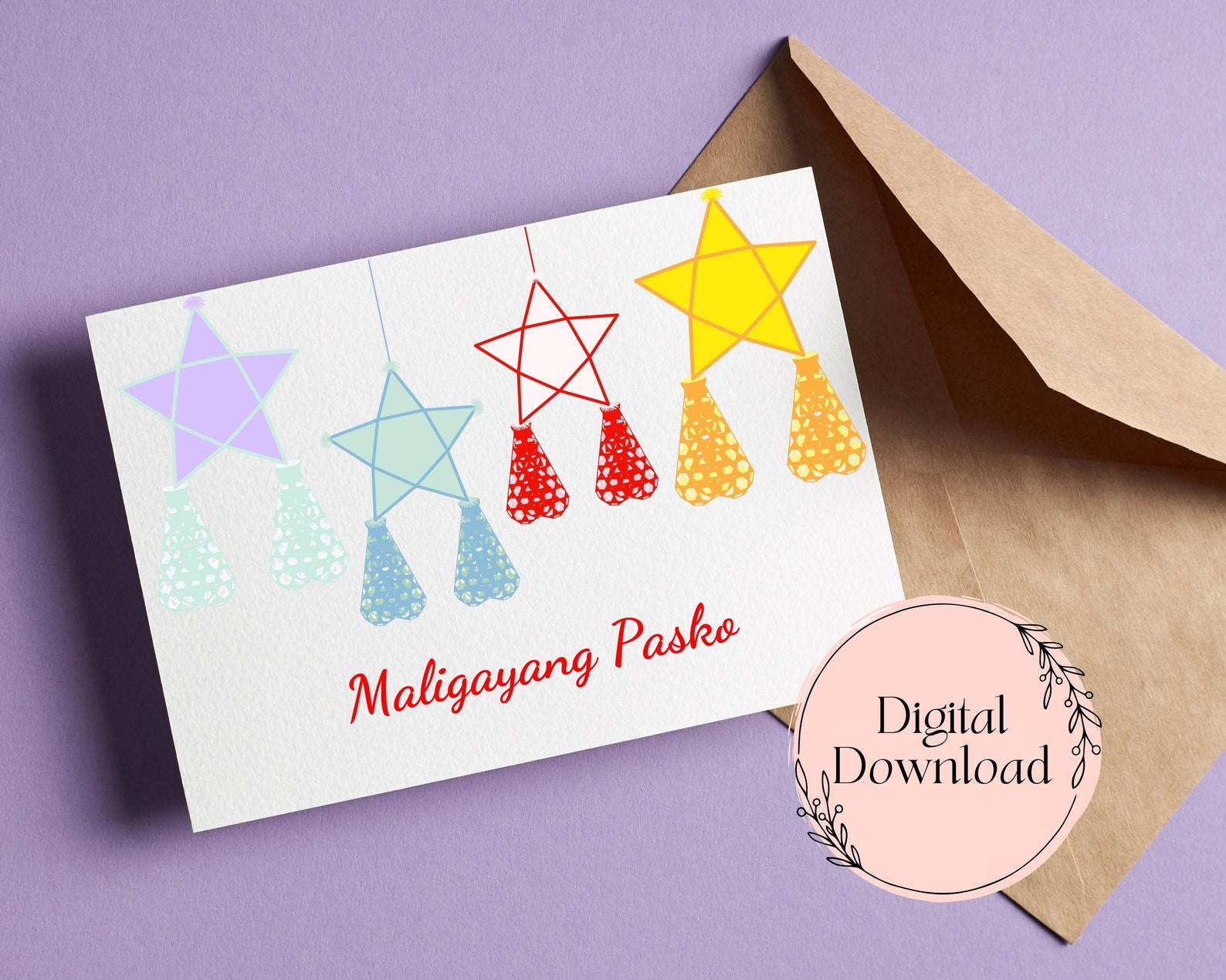 Maligayang Pasko Printable Card - Filipino Christmas Cards - Filipino ...