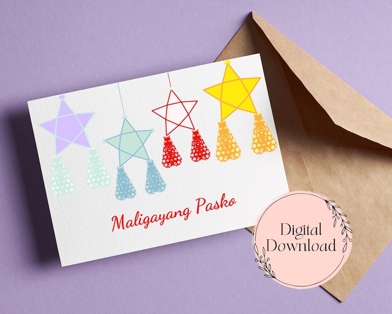 Maligayang Pasko Printable Card - Filipino Christmas Cards - Filipino ...