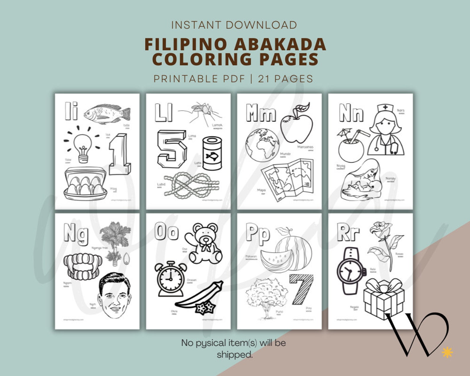 Filipino Abakada Coloring Pages 21 Printable PDF | Filipino ABC ...