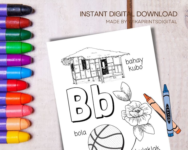 Filipino ABC Coloring Pages 29 Printable PDF Filipino ABC Coloring Book ...