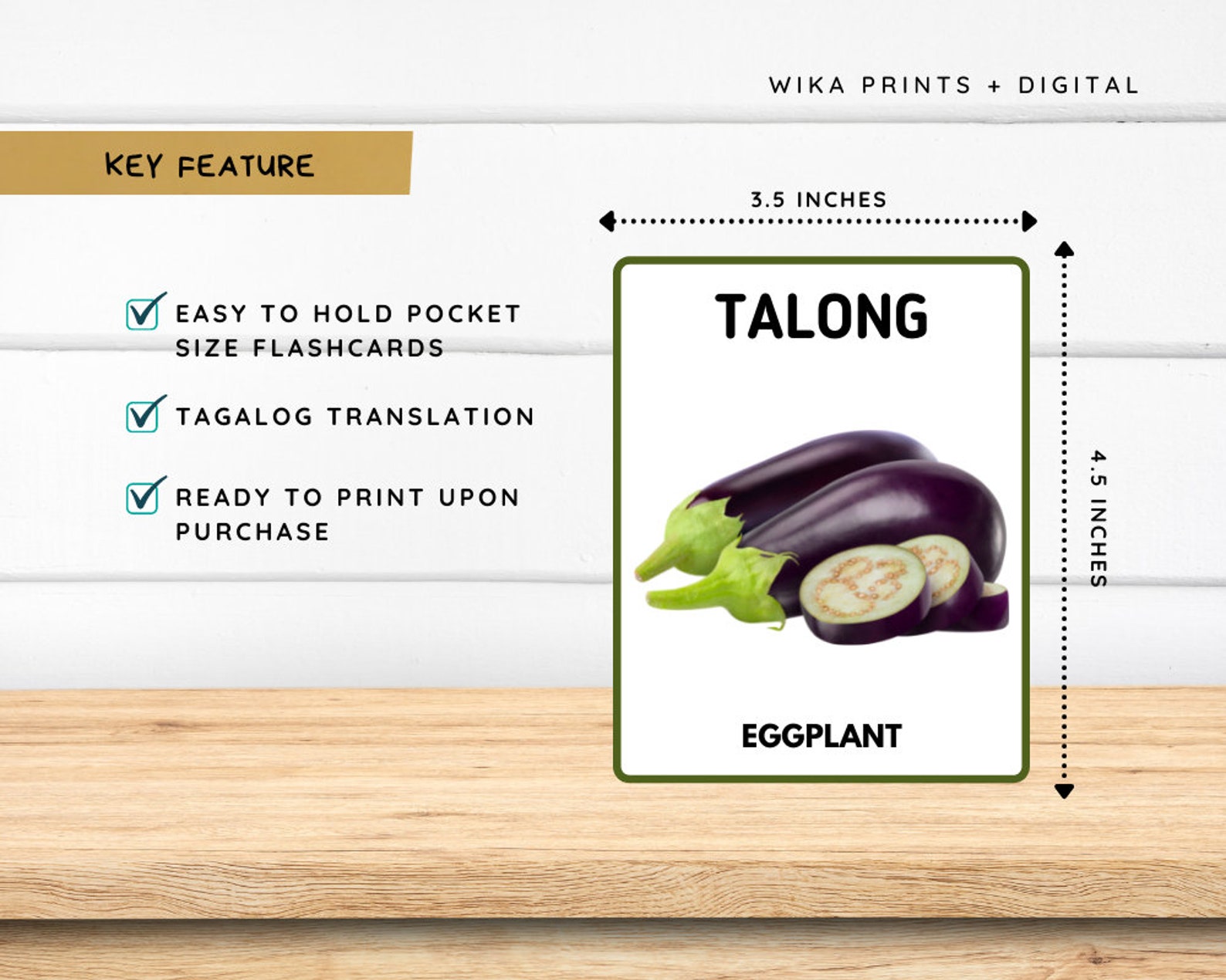 Bahay Kubo Vegetables 18 Cards Flashcards Tagalog | Etsy