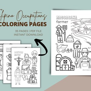 Filipino Occupations Coloring Pages 35 Printable PDF | Filipino English ...