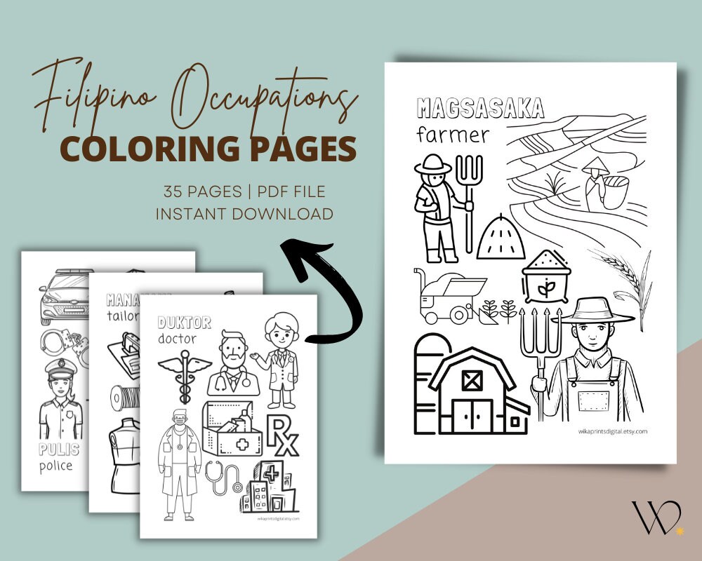 Filipino Occupations Coloring Pages 35 Printable PDF | Filipino English ...