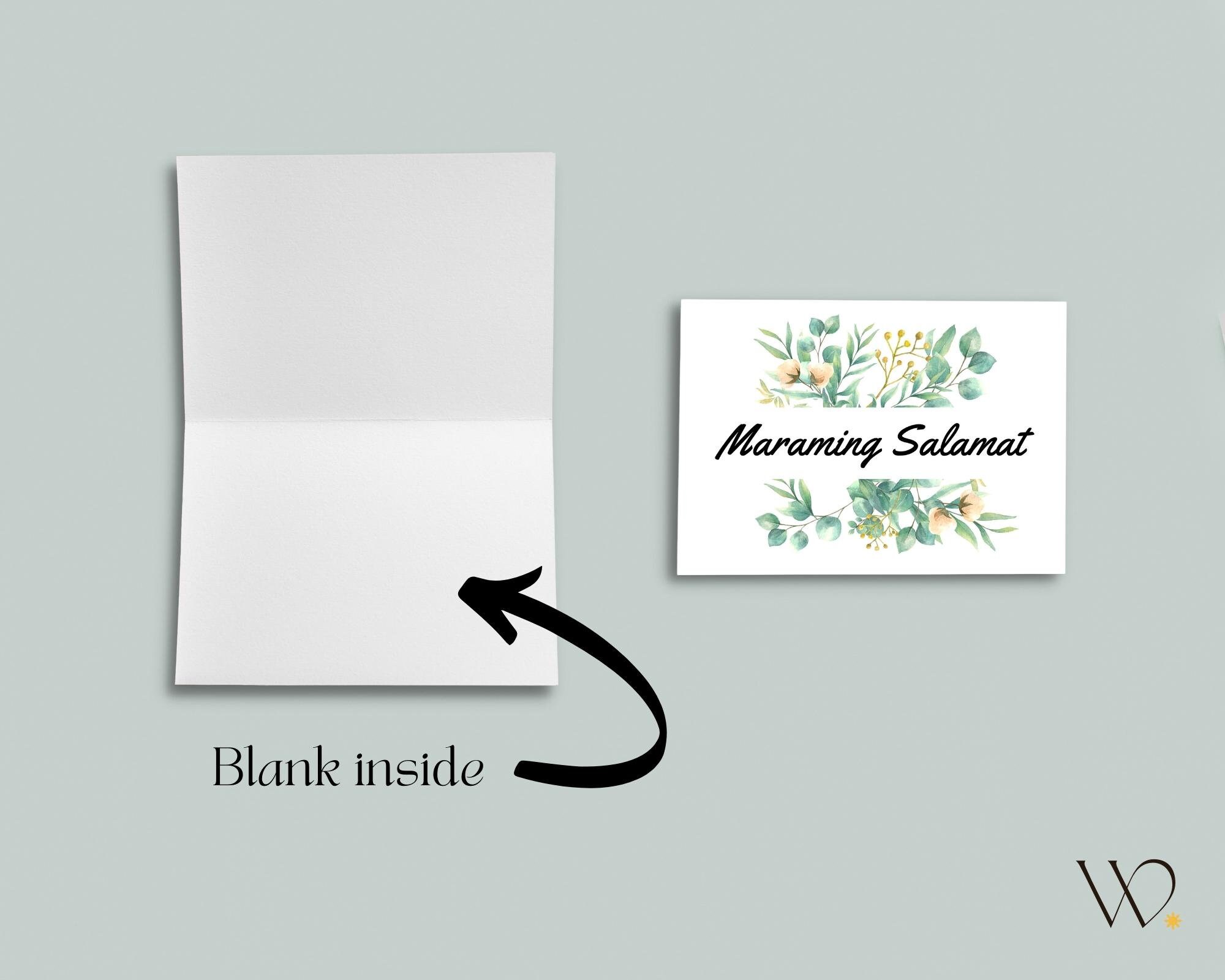 Maraming Salamat Greeting Card Printable - Tagalog Thank You Greeting ...