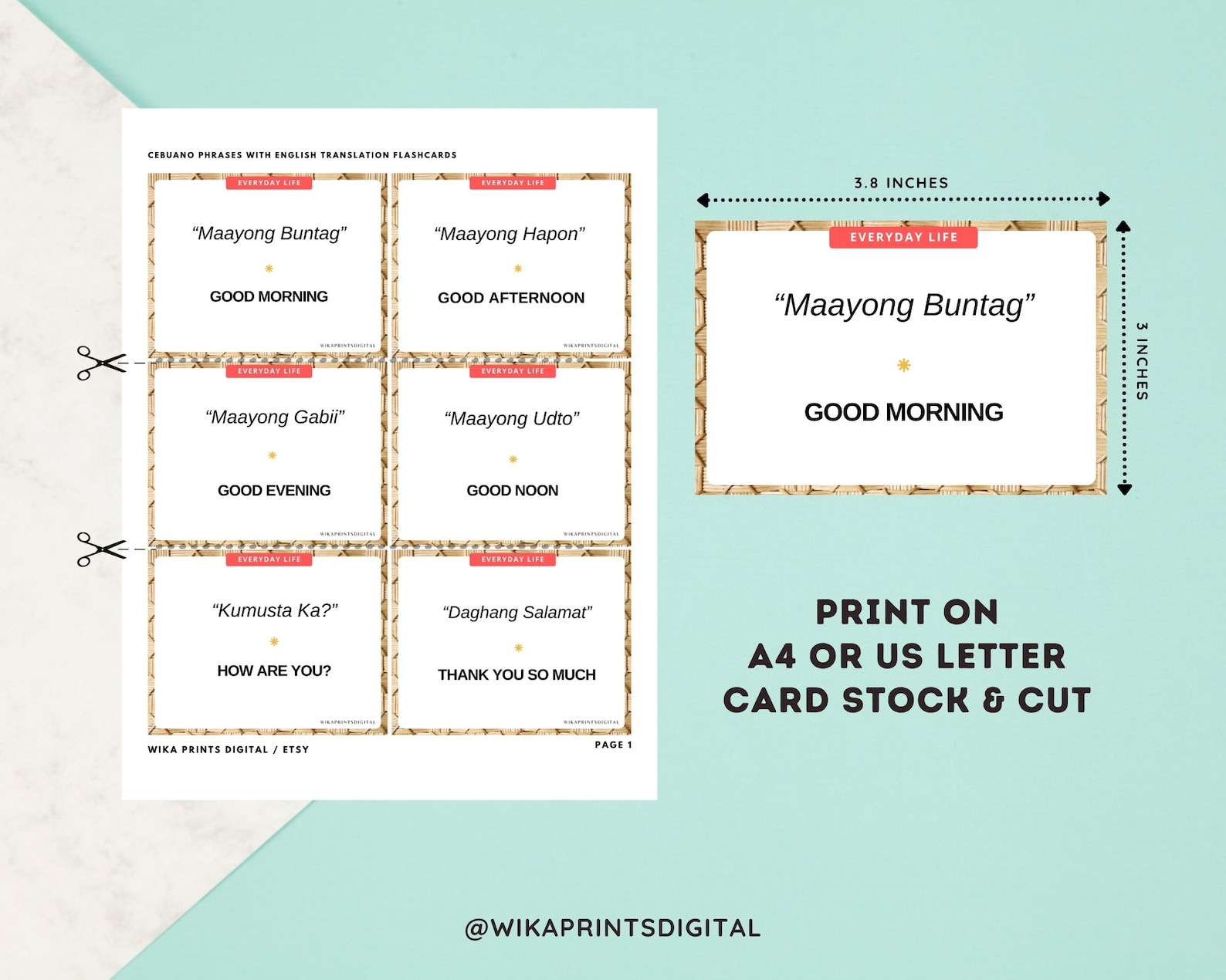 Essential Cebuano Phrases (110 Cards) Flashcards - Cebuano English ...