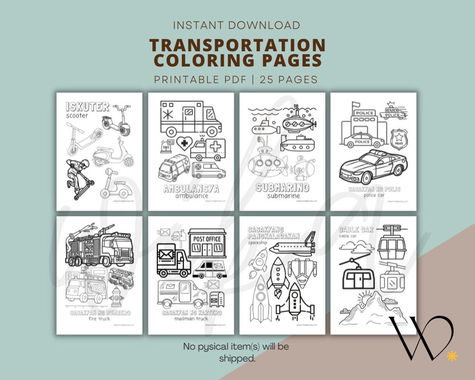 Filipino Transportation Coloring Pages 25 Printable PDF | Vehicles ...