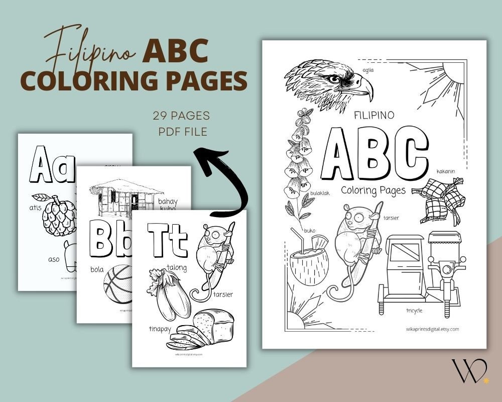 Filipino ABC Coloring Pages 29 Printable PDF Filipino ABC Coloring Book ...