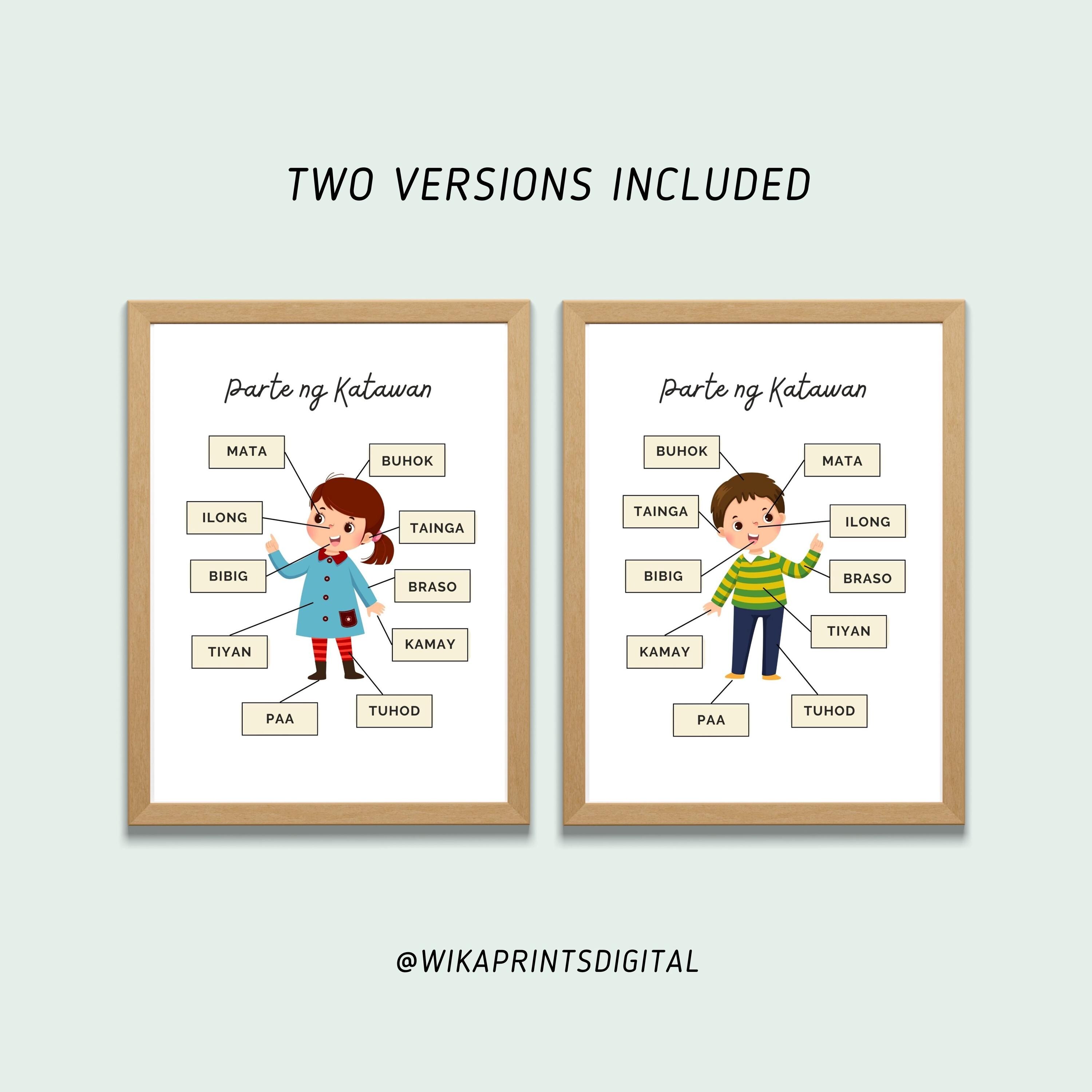 19 Tagalog Educational Learning Wall Art | Filipino Wall Art | Toddler ...