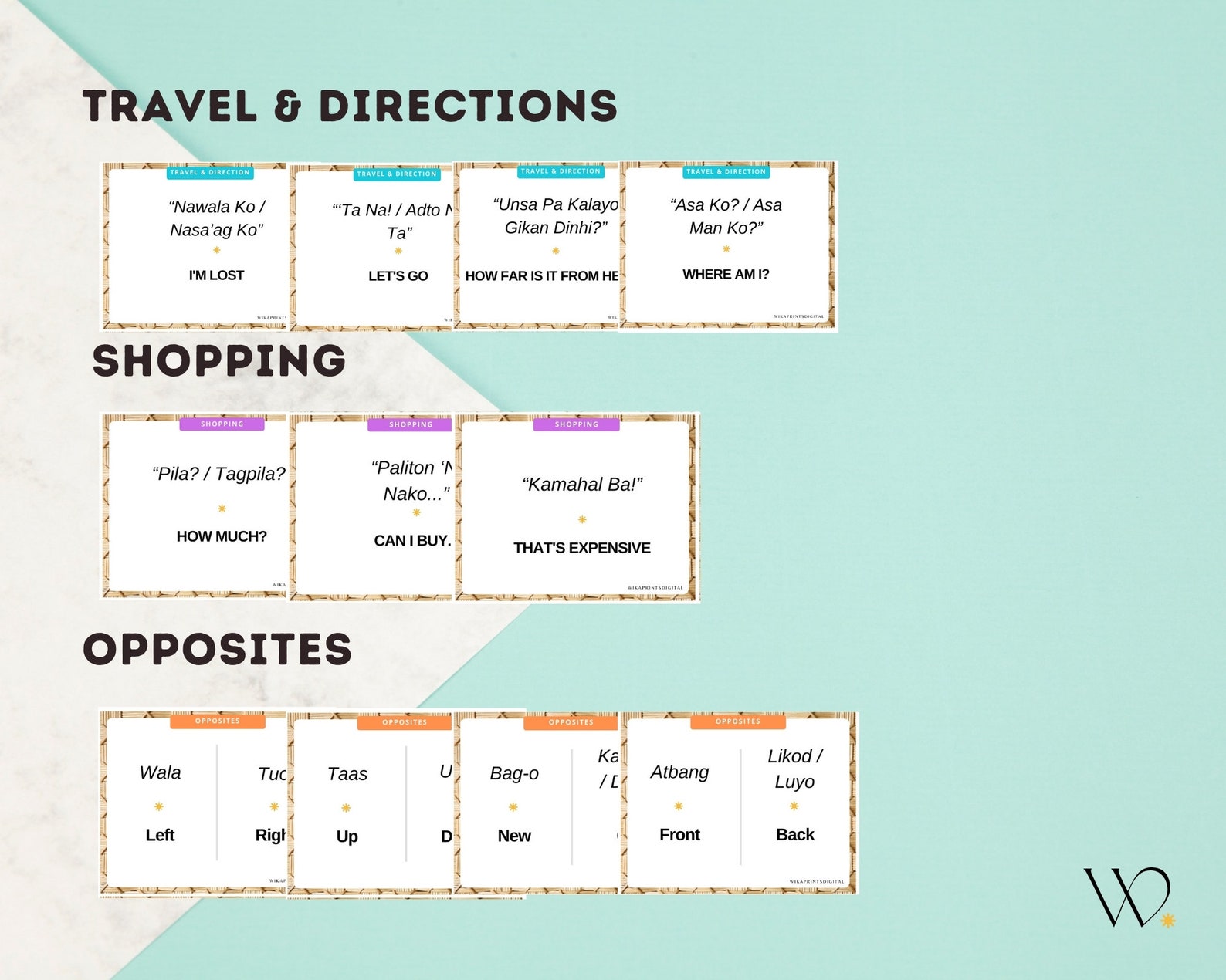 Essential Cebuano Phrases (110 Cards) Flashcards - Cebuano English ...