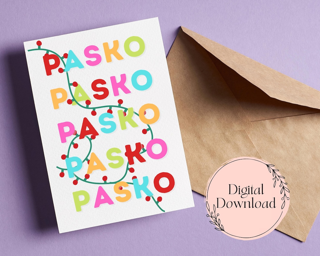 Pasko Greeting Card Printable | Christmas Card Printable | Maligayang ...