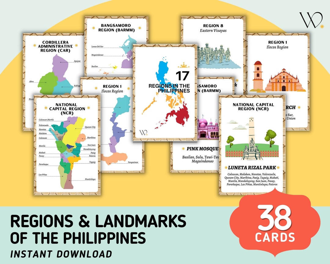 Philippine Regions & Landmarks (17) Flashcards 38 Cards - Printable ...