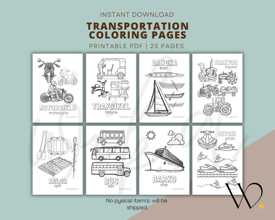 Filipino Transportation Coloring Pages 25 Printable PDF | Vehicles ...