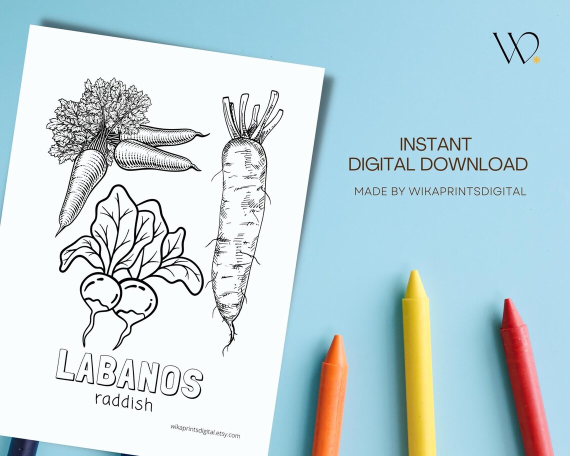 Vegetables Coloring Pages Bahay-kubo 19 Pages Printable PDF - Etsy Canada