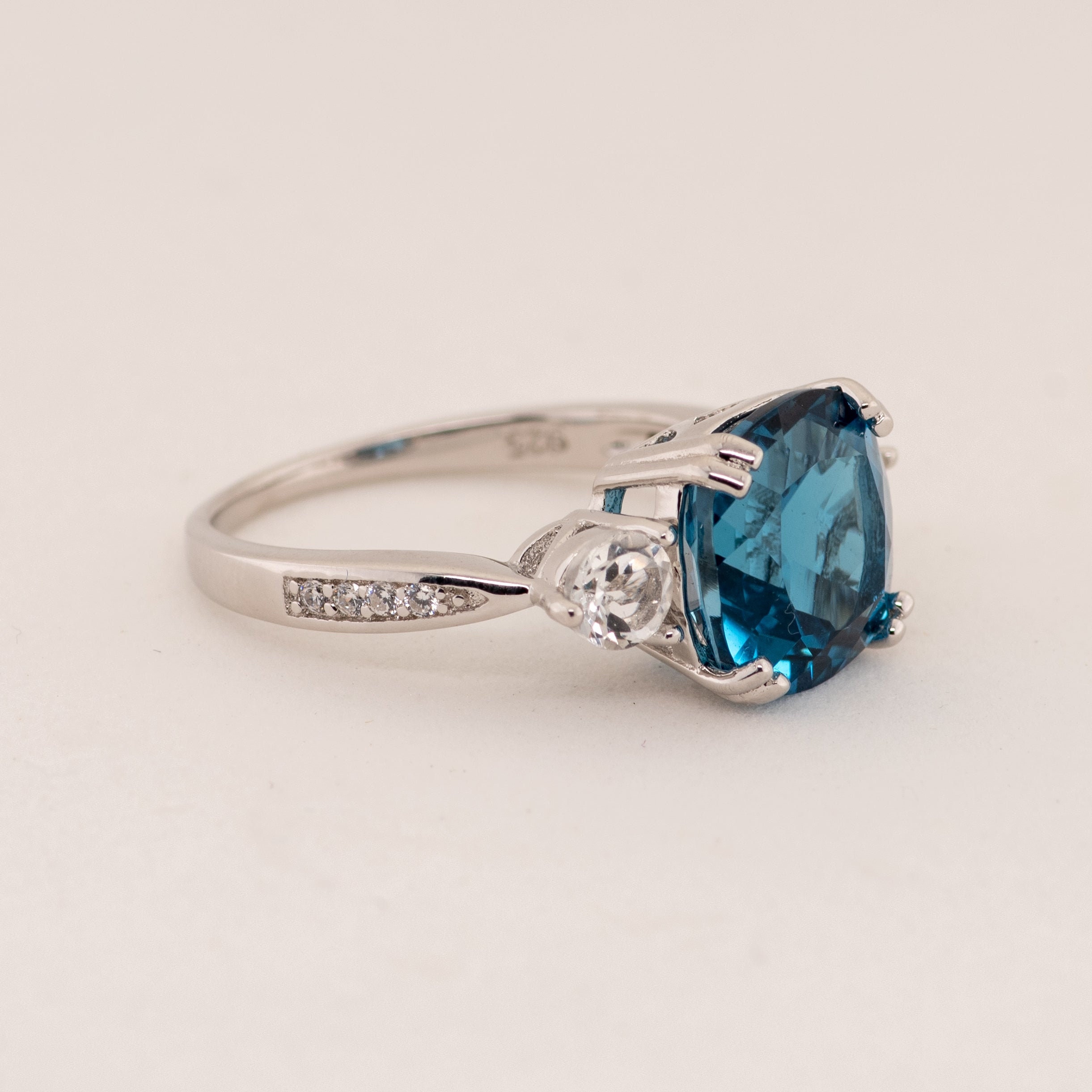 Melina London Blue Topaz Ring - Etsy