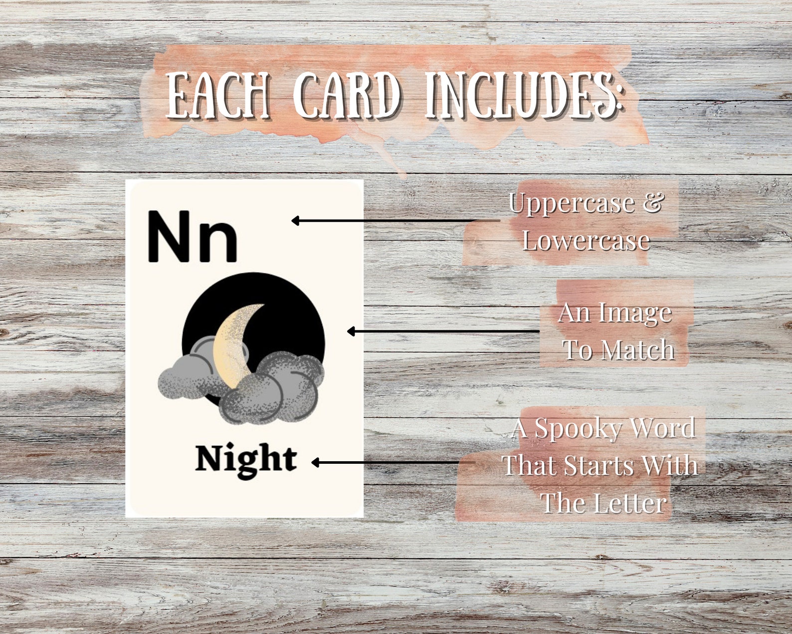 Halloween Alphabet Flashcards A-Z, ABC Flashcards, Homeschool ...