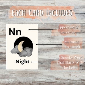 Halloween Alphabet Flashcards A-Z, ABC Flashcards, Homeschool ...