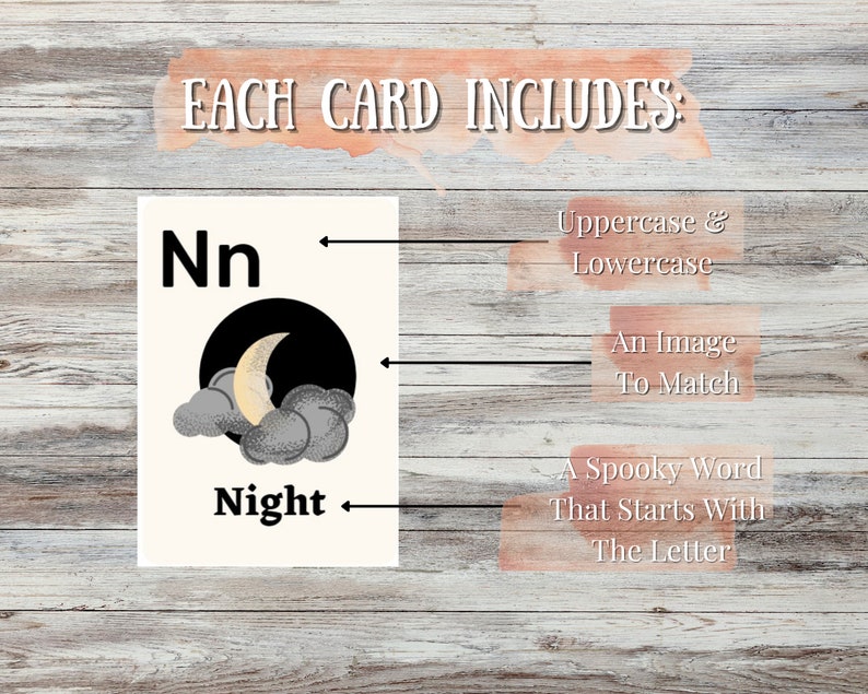 Halloween Alphabet Flashcards A-Z, ABC Flashcards, Homeschool ...