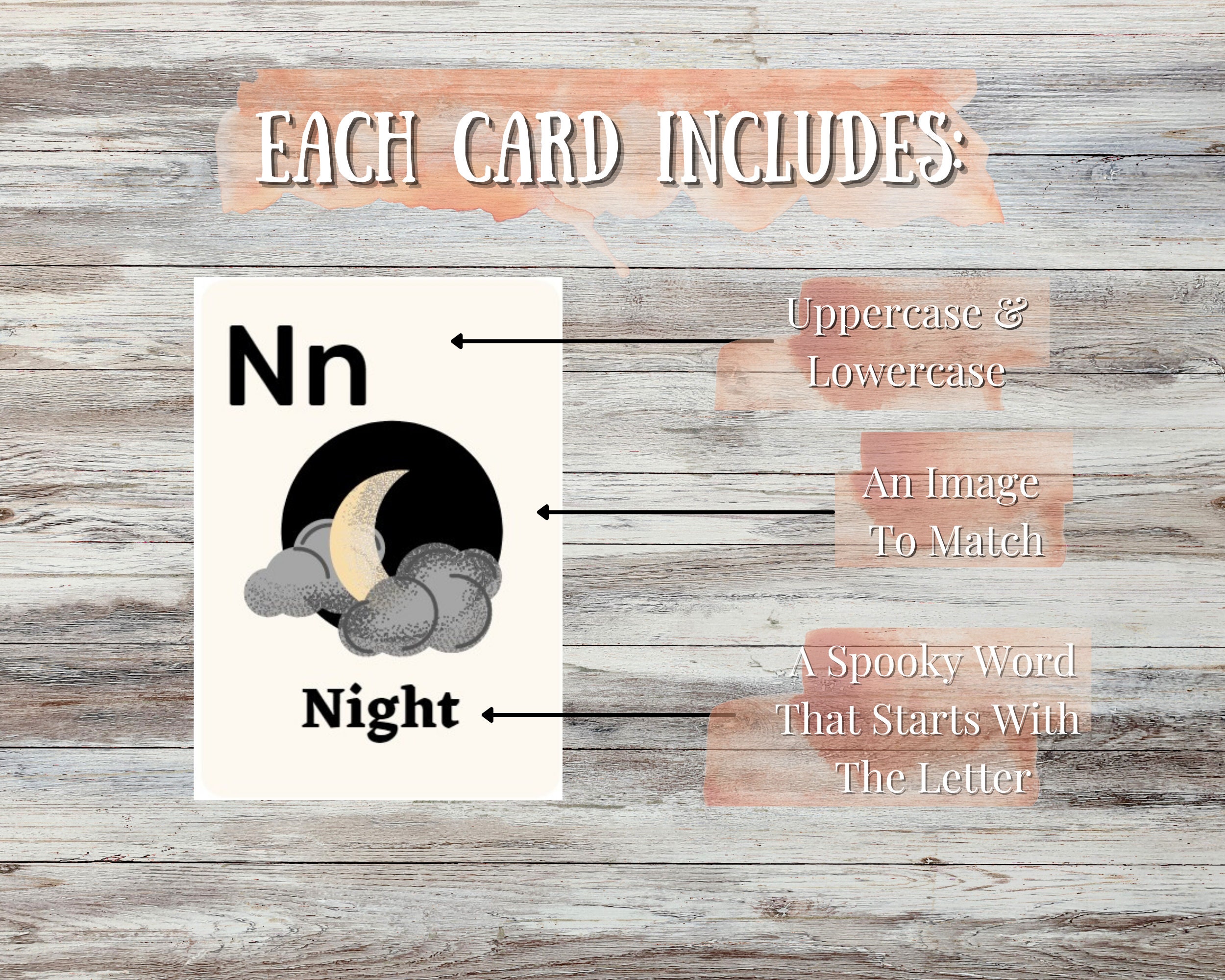 Halloween Alphabet Flashcards A-Z, ABC Flashcards, Homeschool ...