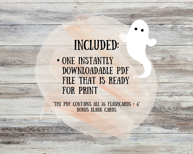 Halloween Alphabet Flashcards A-Z, ABC Flashcards, Homeschool ...