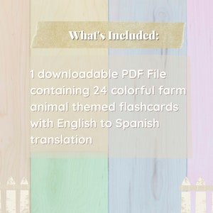Bilingual Farm Animal Flashcards: Spanish & English Learning (printable ...