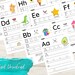 Alphabet Handwriting Worksheets With Spanish Vocabulary Words ...