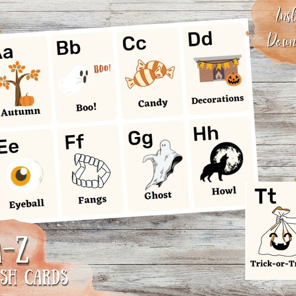 Alphabet Flashcards - Etsy