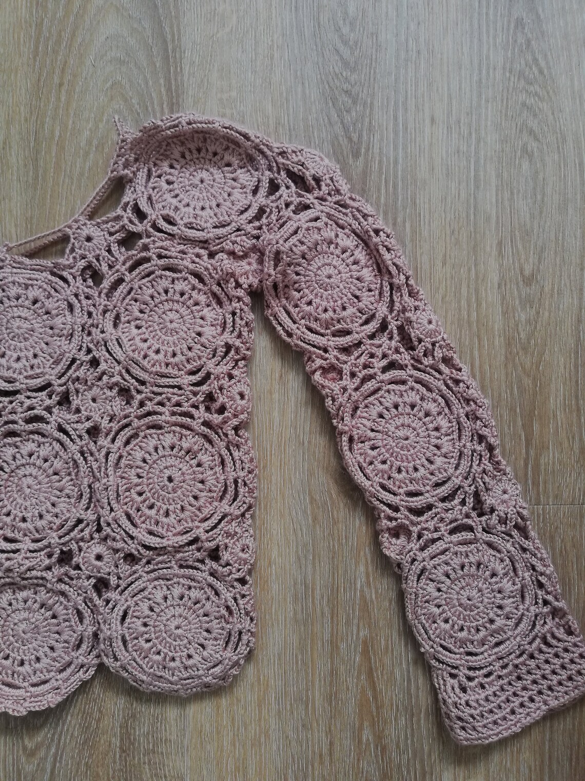 Crochet Top in Lace Pattern | Top Crocheted From Individual Patches ...