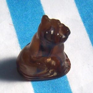 Dolls House, Cat, Ornament, Amber, Carved, Figure, Tigers Eye, Ooak ...