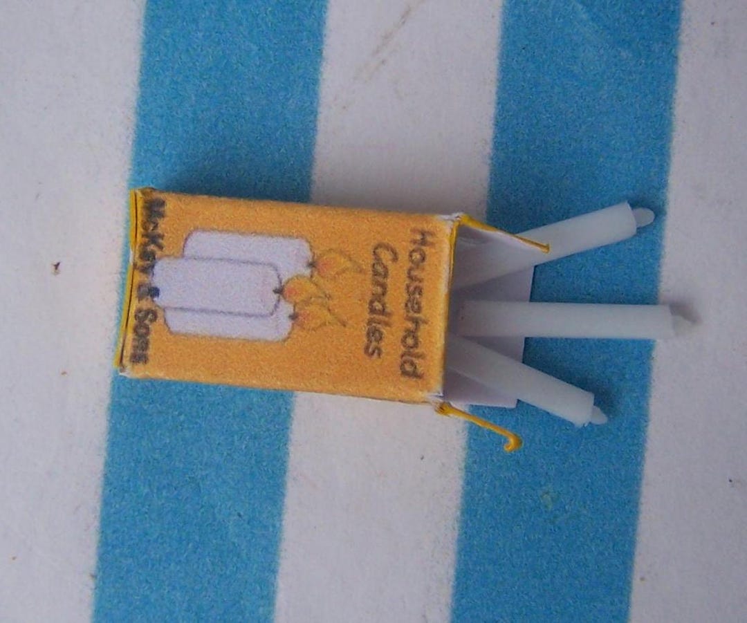 Dolls House, Candles, 12th Scale, White, Boxed, Hand Crafted, Unique ...