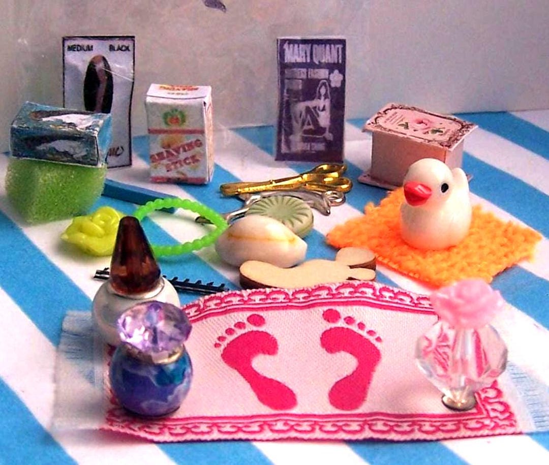 Miniatures, Bathroom Bundle, 12th Scale, Accessories, Bathmat, Duck ...