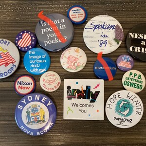 Vintage Pinback Buttons 3 for 10 Dollars NEW ONES ADDED - Etsy UK