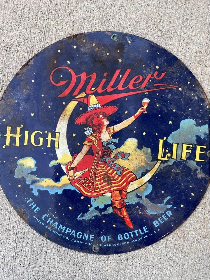 Vintage Miller High Life Metal Sign | Etsy