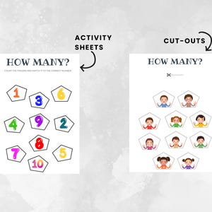 Finger Counting Number Matching Activity, Preschool Printable ...