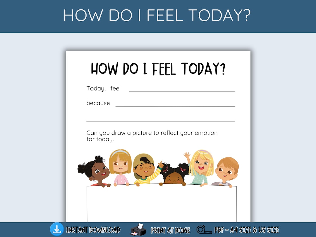 How Do I Feel Today Worksheet for Kids | Emotion Regulation Activity ...