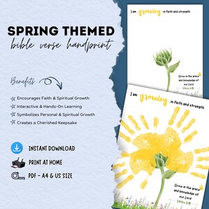 Christian Handprint Craft – Bible Verse Printable for Kids – Spring ...